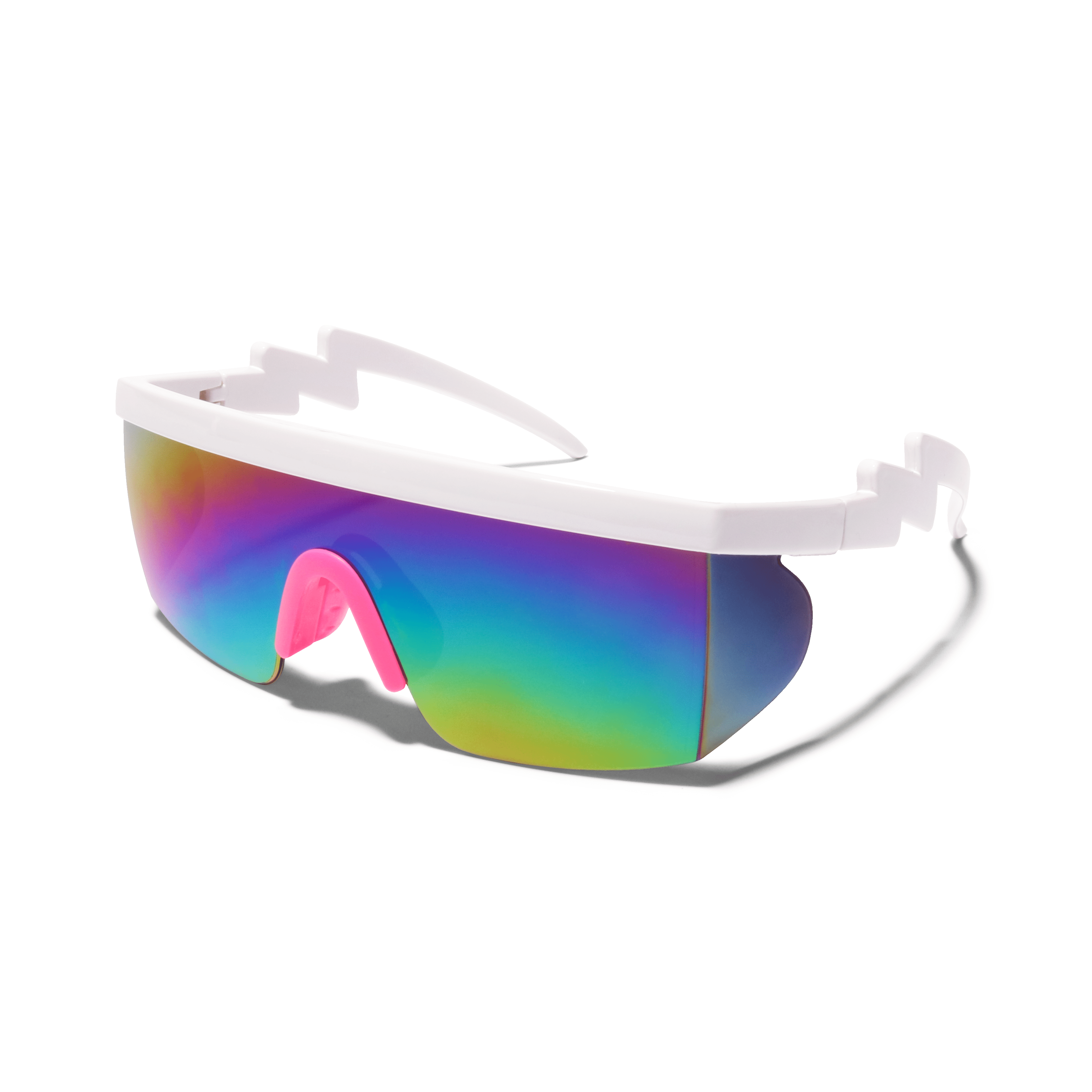 MICHAEL 80s Retro UV400 Throwback Flat Top ZigZag Arms Mirrored ...