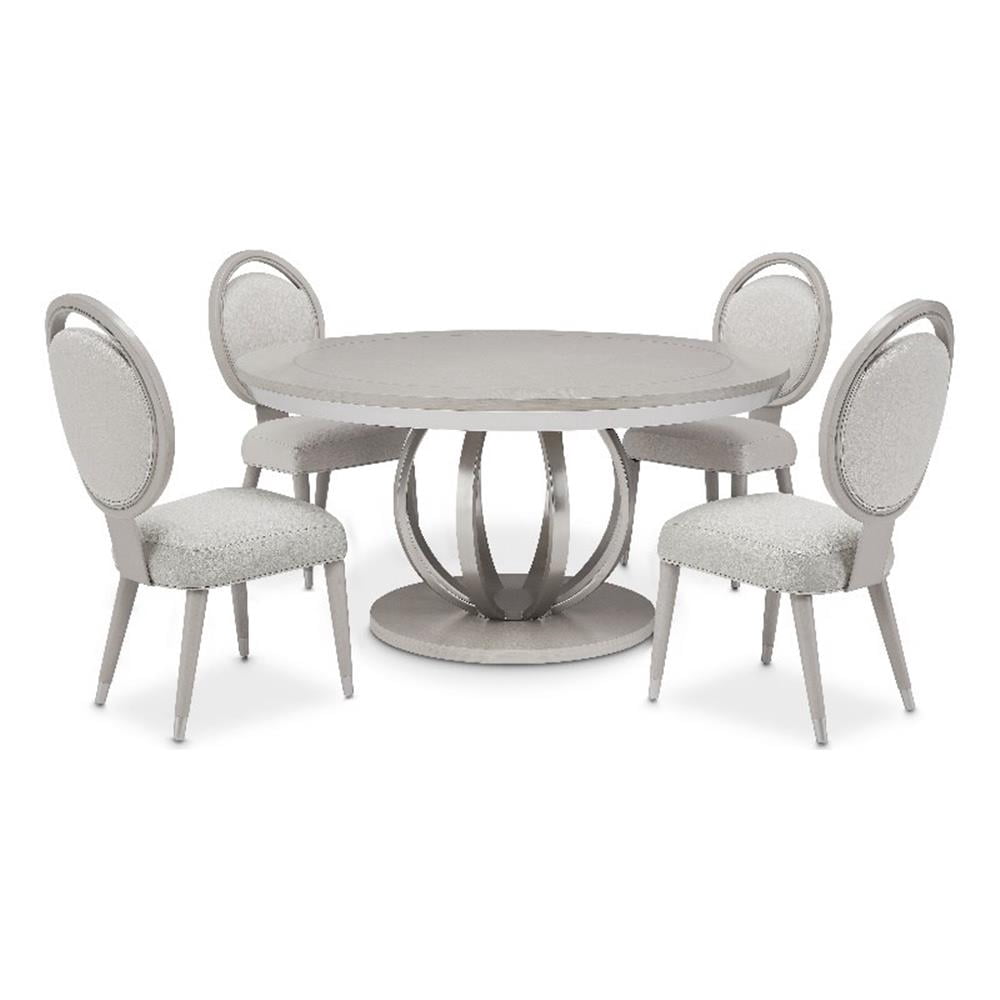 MICHAEL AMINI Eclipse 5-Piece Engineered Wood Dining Set in Moonlight ...