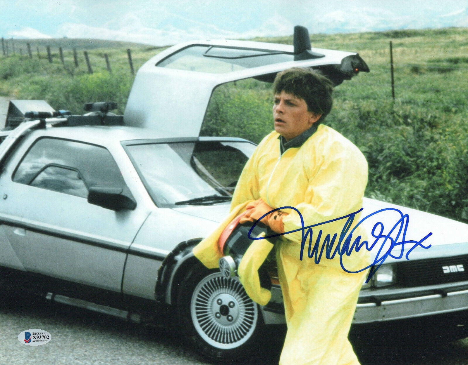 MICHAEL J. FOX SIGNED AUTOGRAPH BACK TO THE FUTURE 11X14 Photo BAS ...