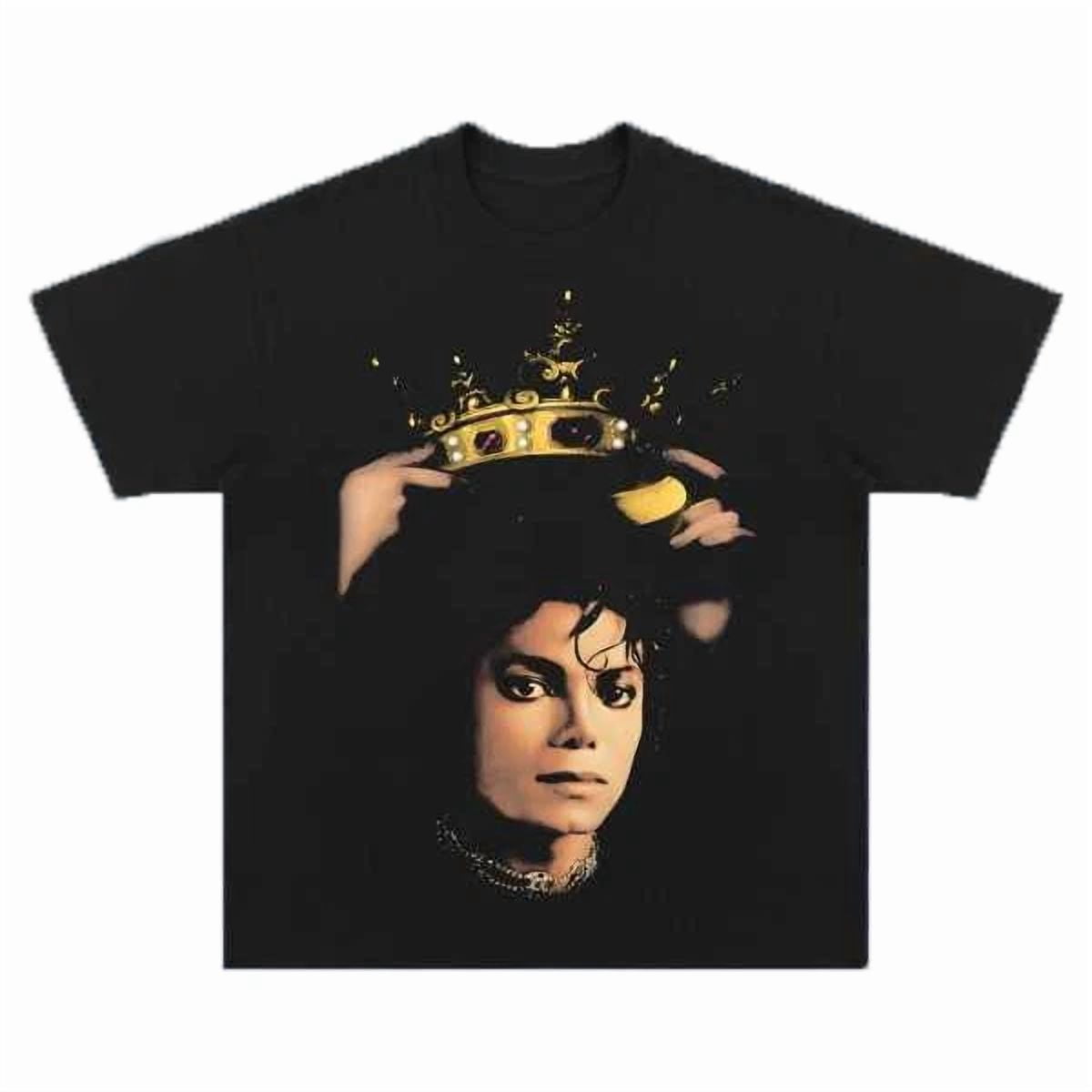 MICHAEL JACKSON KING CROWN GRAPHIC TEE,Black Color,Size XL - Walmart.com