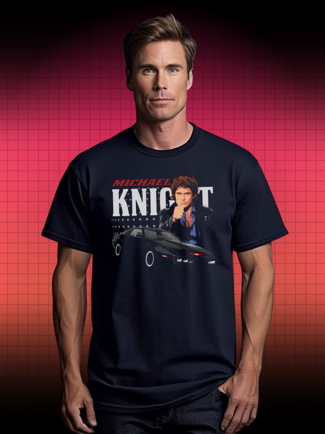 MICHAEL KNIGHT DAVID HASSELHOFF KNIGHT RIDER KITT T-SHIRT - Walmart.com