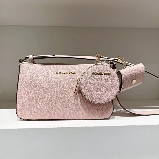 Michael Kors Jet Set Travel Small Logo Shoulder Bag in Dark Powder Blush - Walmart.com