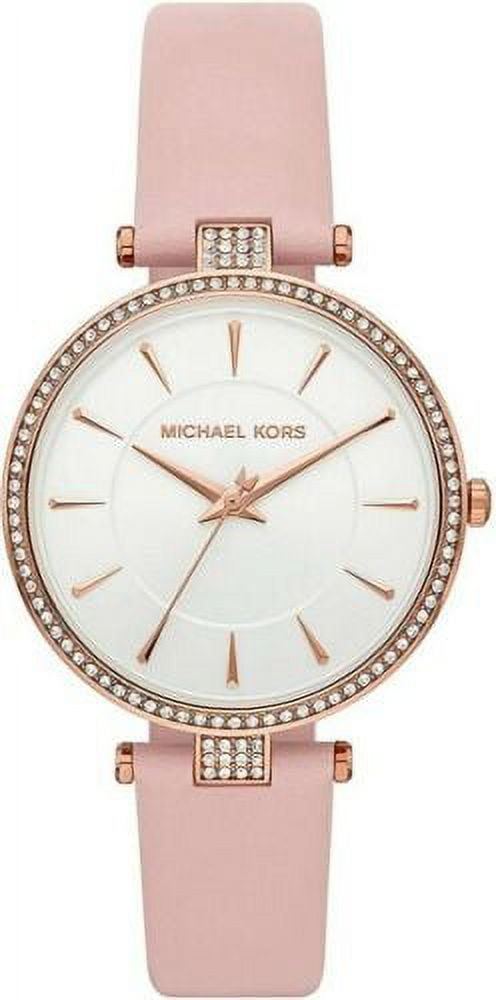 MICHAEL KORS ANABETH WOMEN'S PINK LEATHER ROSE GOLD TONE STAINLESS ...