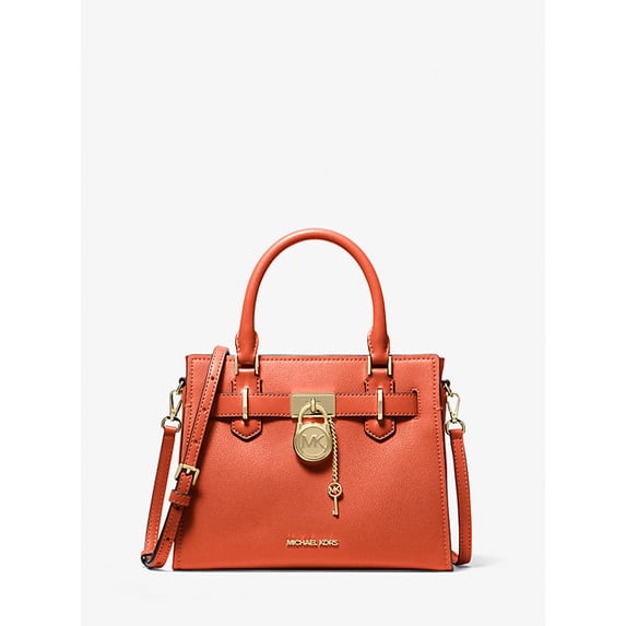 MICHAEL KORS Hamilton Small Leather Satchel-RED CLAY - Walmart.com