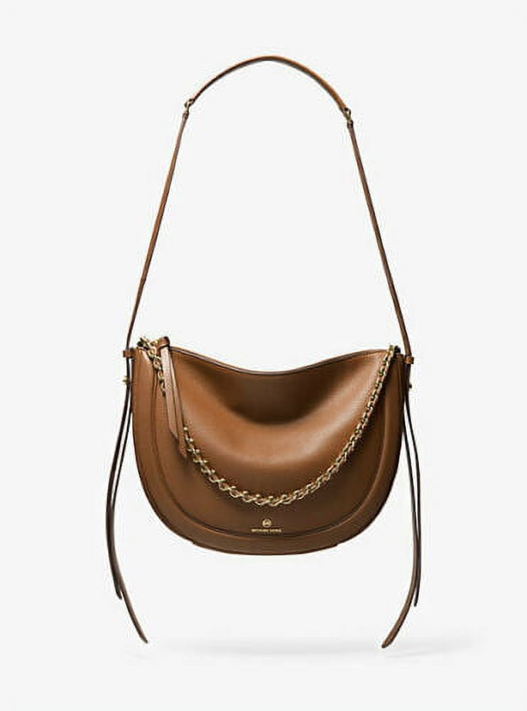 MICHAEL KORS MK Jagger Large Luggage Leather Bag with Top Zip, Brown ...