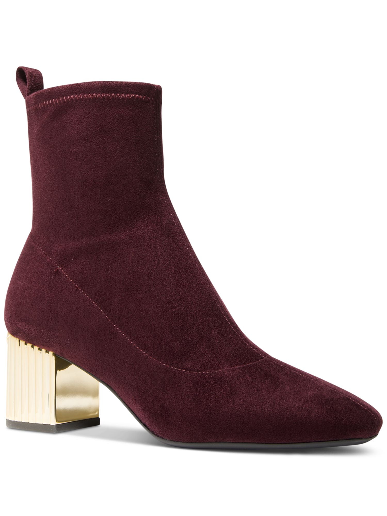 MICHAEL MICHAEL KORS Womens Burgundy Heel Pull-Tab Padded Porter Almond ...