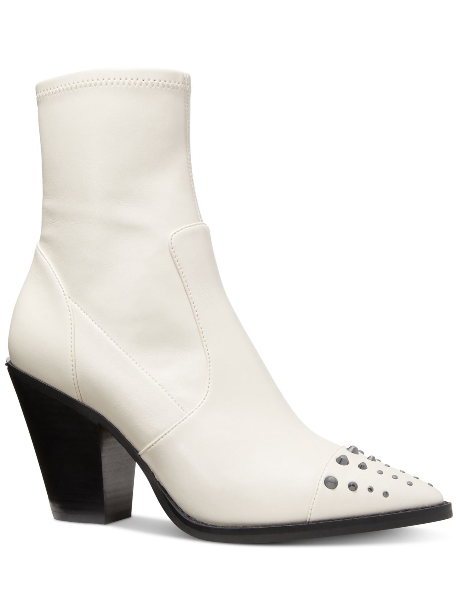 MICHAEL MICHAEL KORS Womens Ivory Studded Dover Pointed Toe Stacked ...