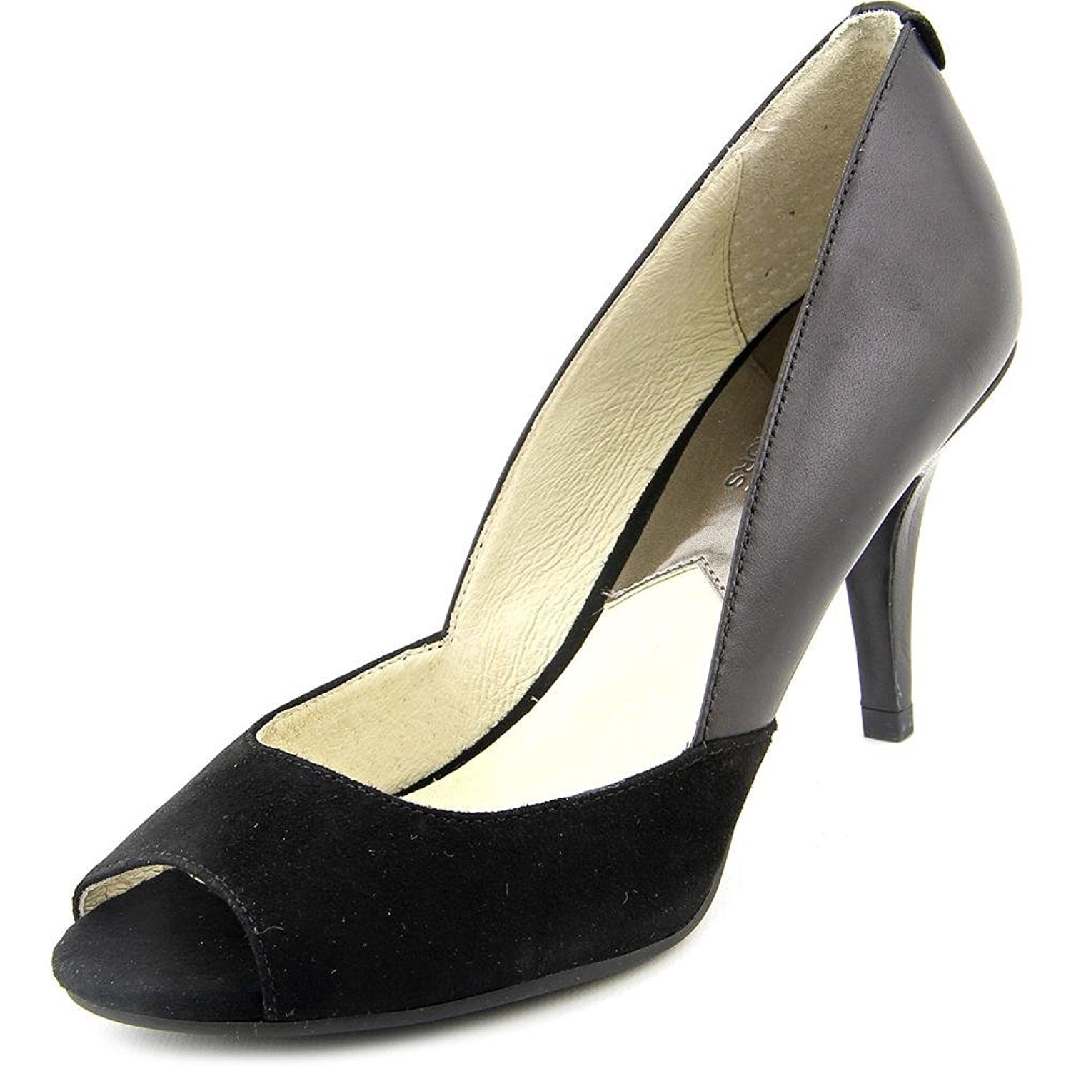 MICHAEL Michael Kors Women's Nathalie Open Toe d'Orsay Pumps, Black, 6 ...
