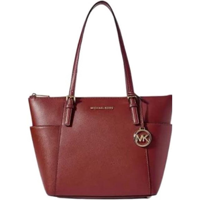 MICHAEL Michael Kors Womens Jet Set Item East/West Top Zip Tote 30F1GTTT8B-626 (Brandy ...