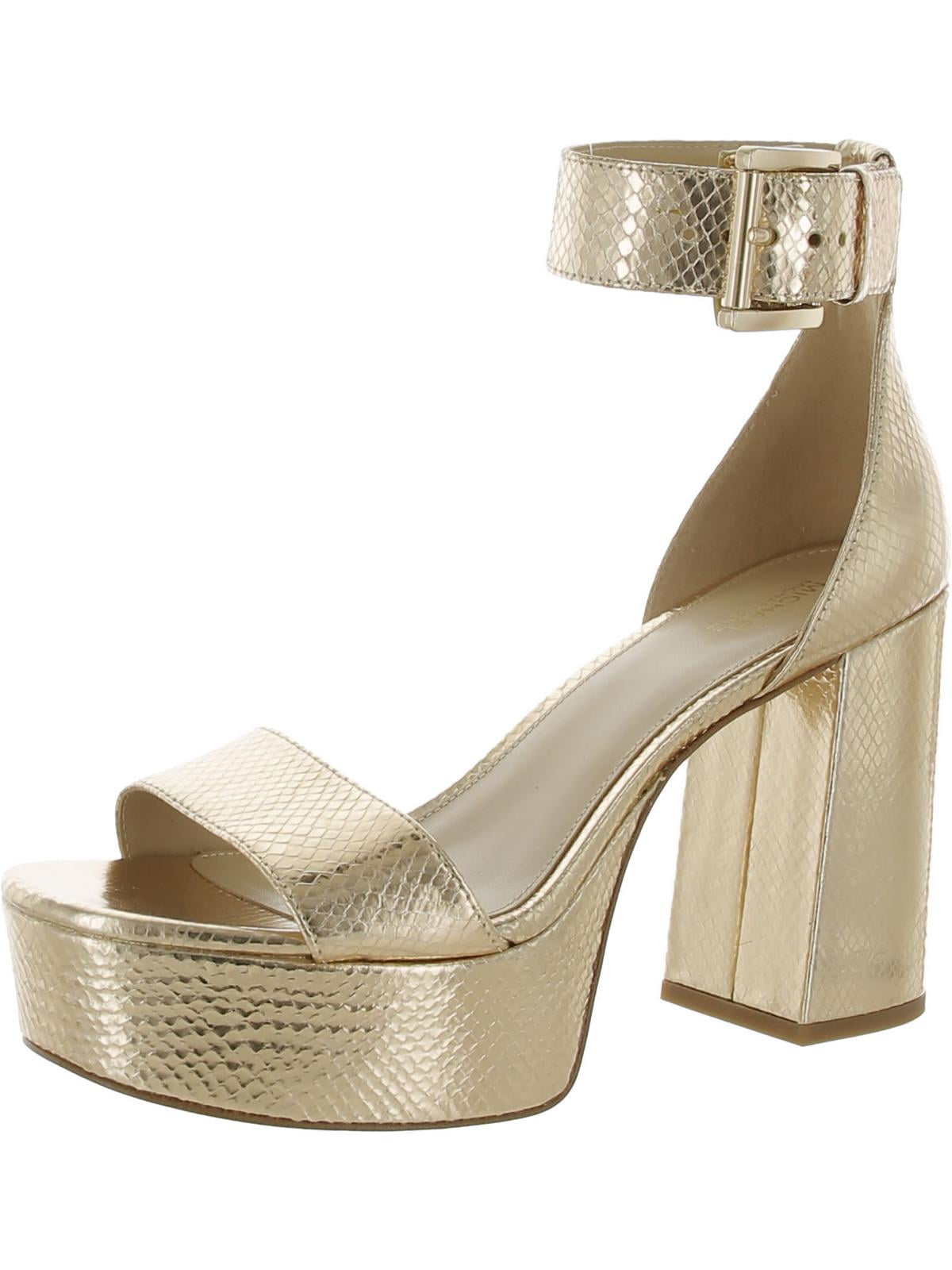 MICHAEL Michael Kors Womens Tara Leather Snake Print Heels - Walmart.com