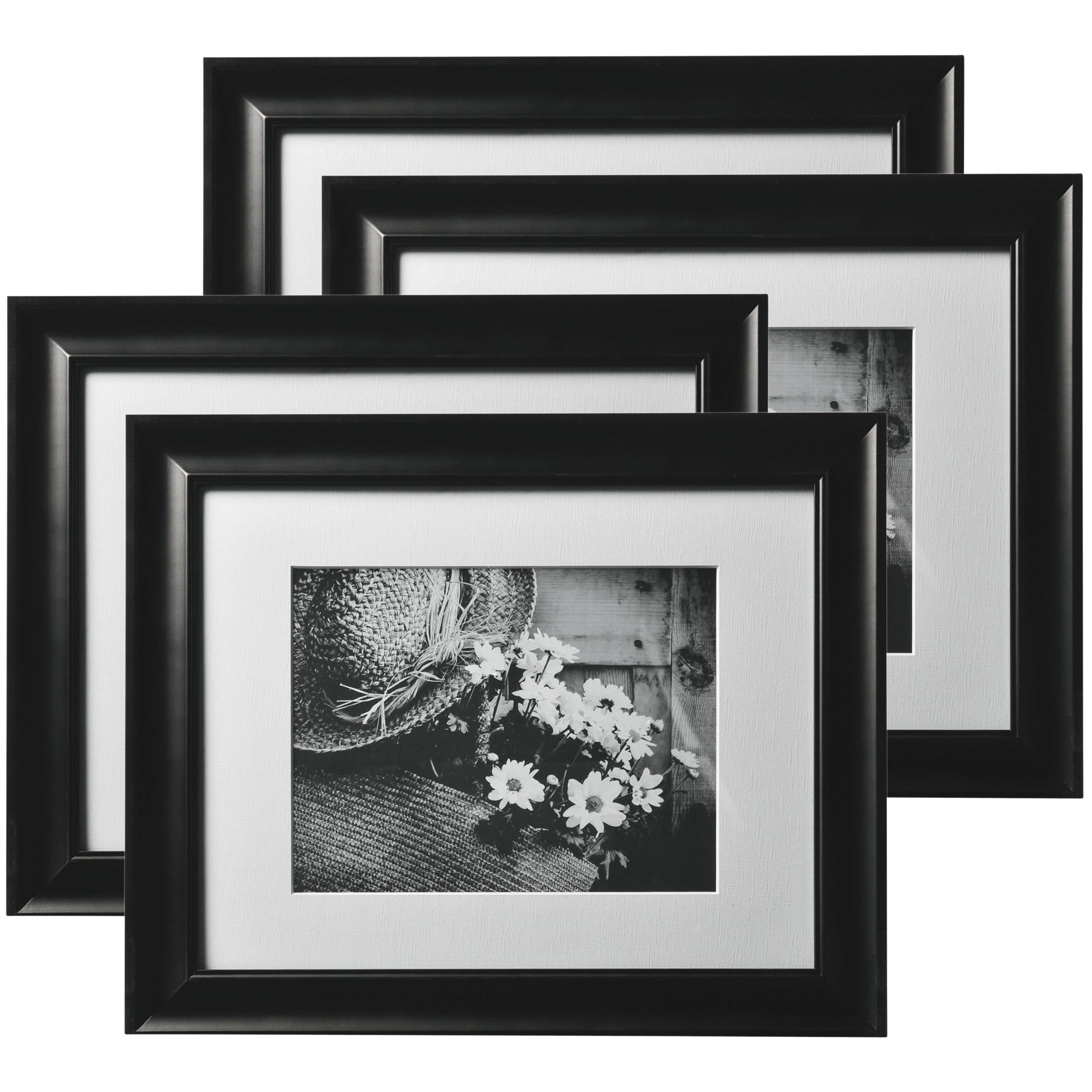 MICHAELS Bulk 4 Pack: Black 11" x 14" Matted Gallery Frame by Studio ...