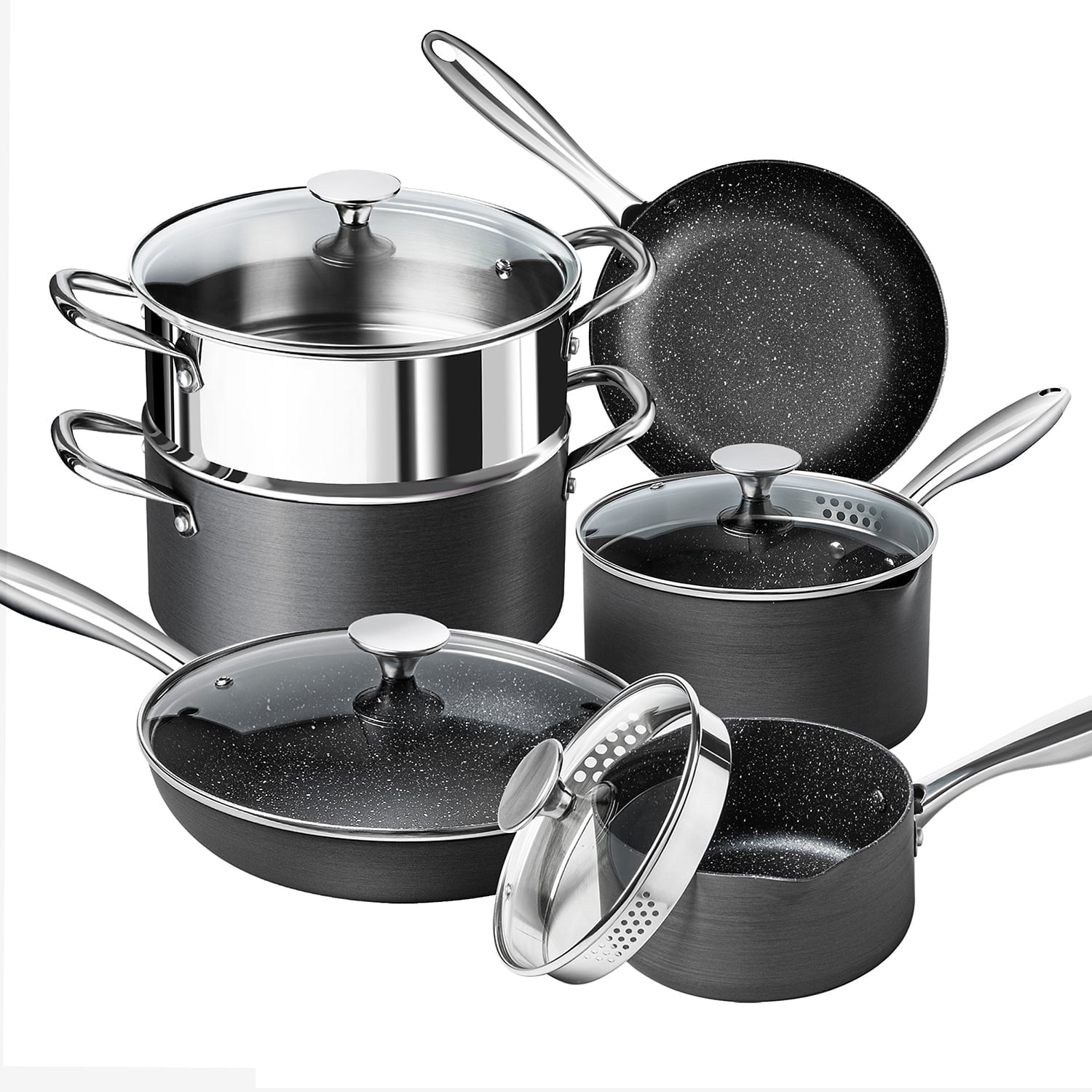 MICHELANGELO Pots and Pans Set Nonstick, Pro. Series Nonstick Hard ...