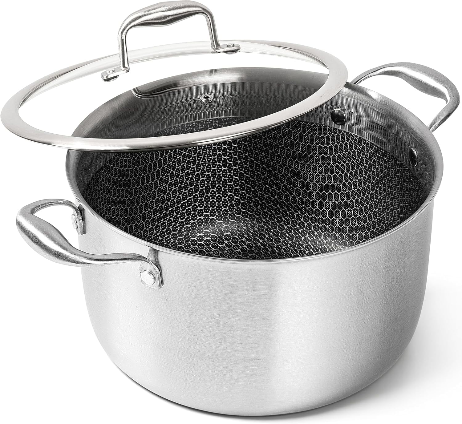 MICHELANGELO Tri-ply Stainless Steel Stock Pot, 8-Quart Stockpot with ...