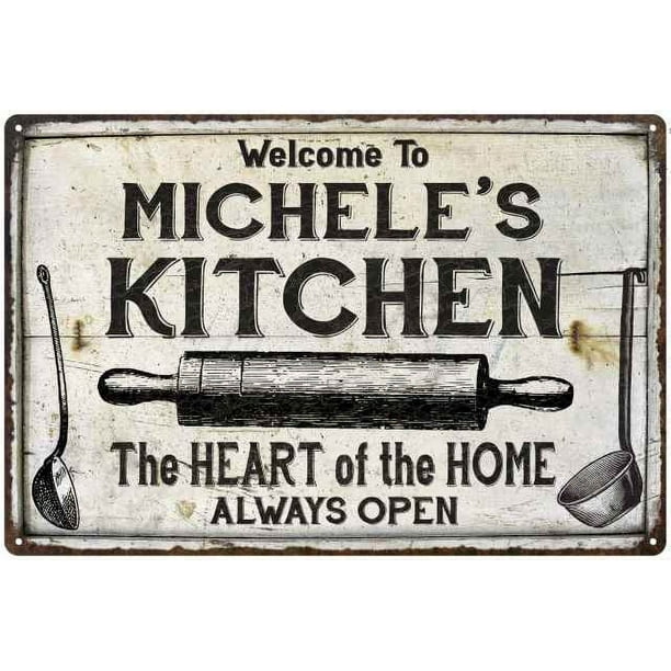 MICHELE'S Kitchen Farmhouse Sign Gift 8x12 Metal 108120033157 - Walmart ...