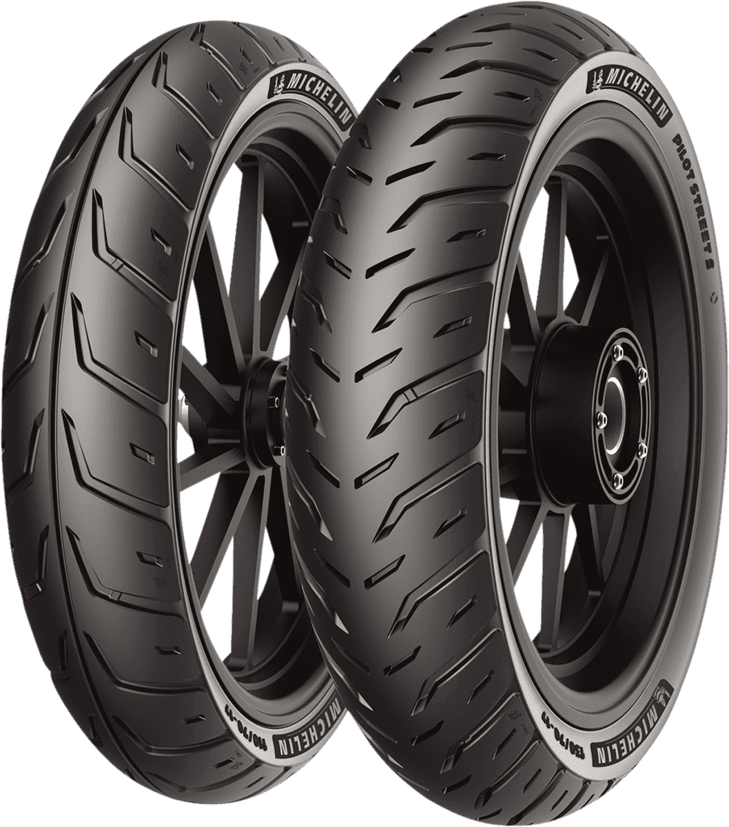 MICHELIN Tire - Pilot Street 2 - Front/Rear - 90/80-17 - 46S 03022 ...