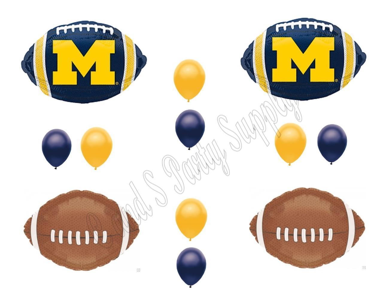 MICHIGAN Football Game Day Birthday Party Balloons Decorations Supplies ...