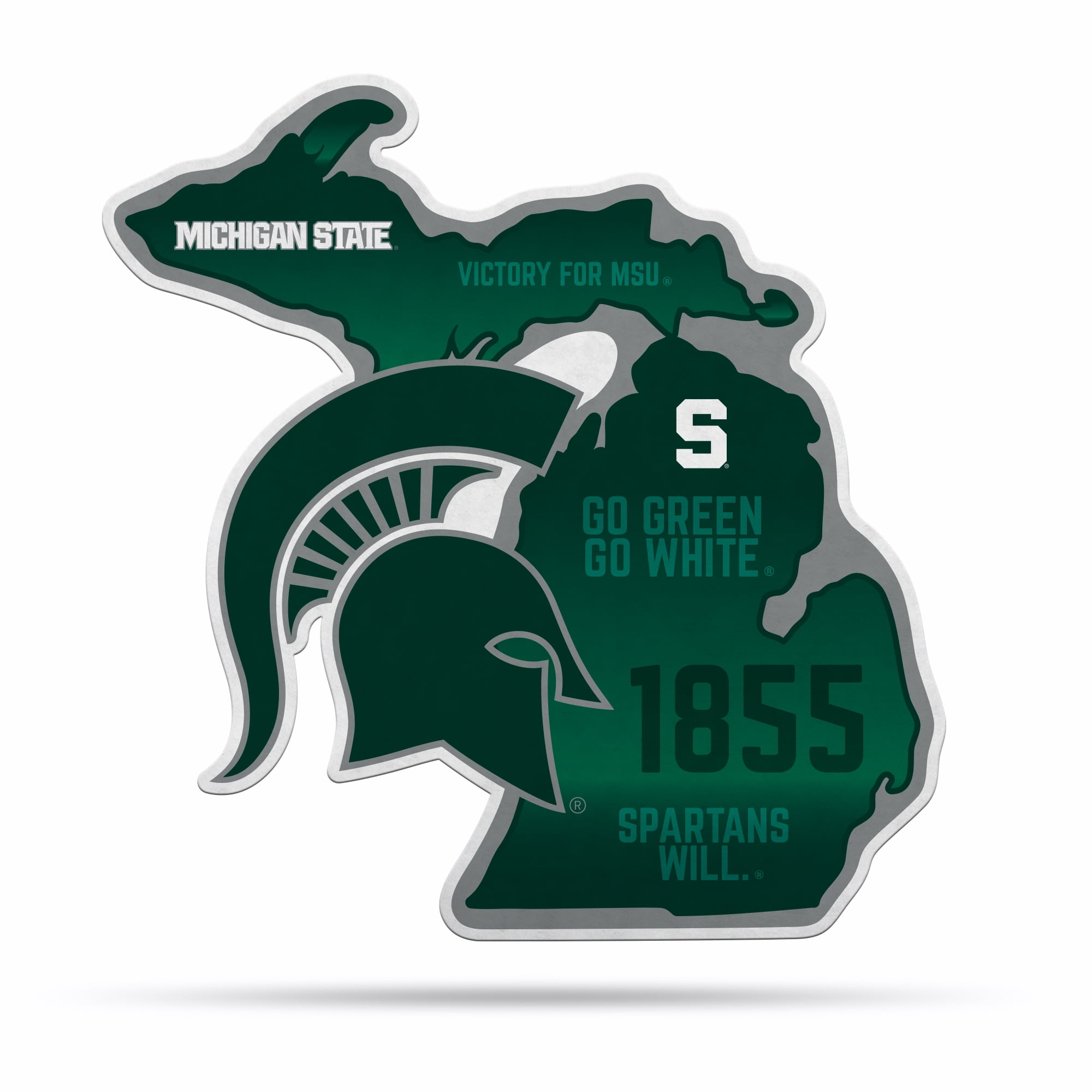 MICHIGAN STATE 18" STATE SHAPE PENNANT - Walmart.com