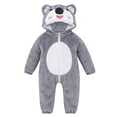 MICHLEY Unisex Baby Flannel Hooded Romper Animal Ears Costume Warm ...