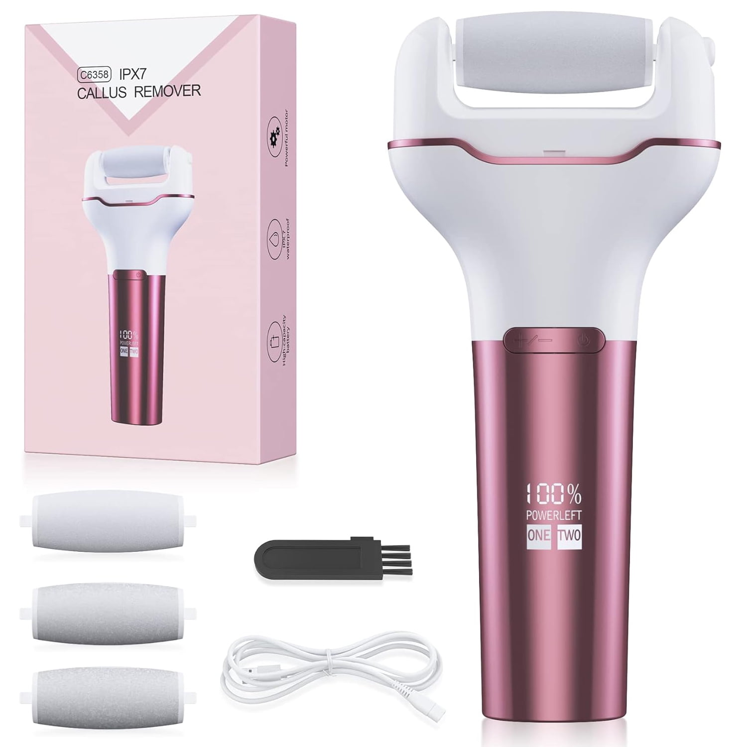 MICHPONG Electric Callus Remover IPX7 Waterproof Dead Skin Remover for ...