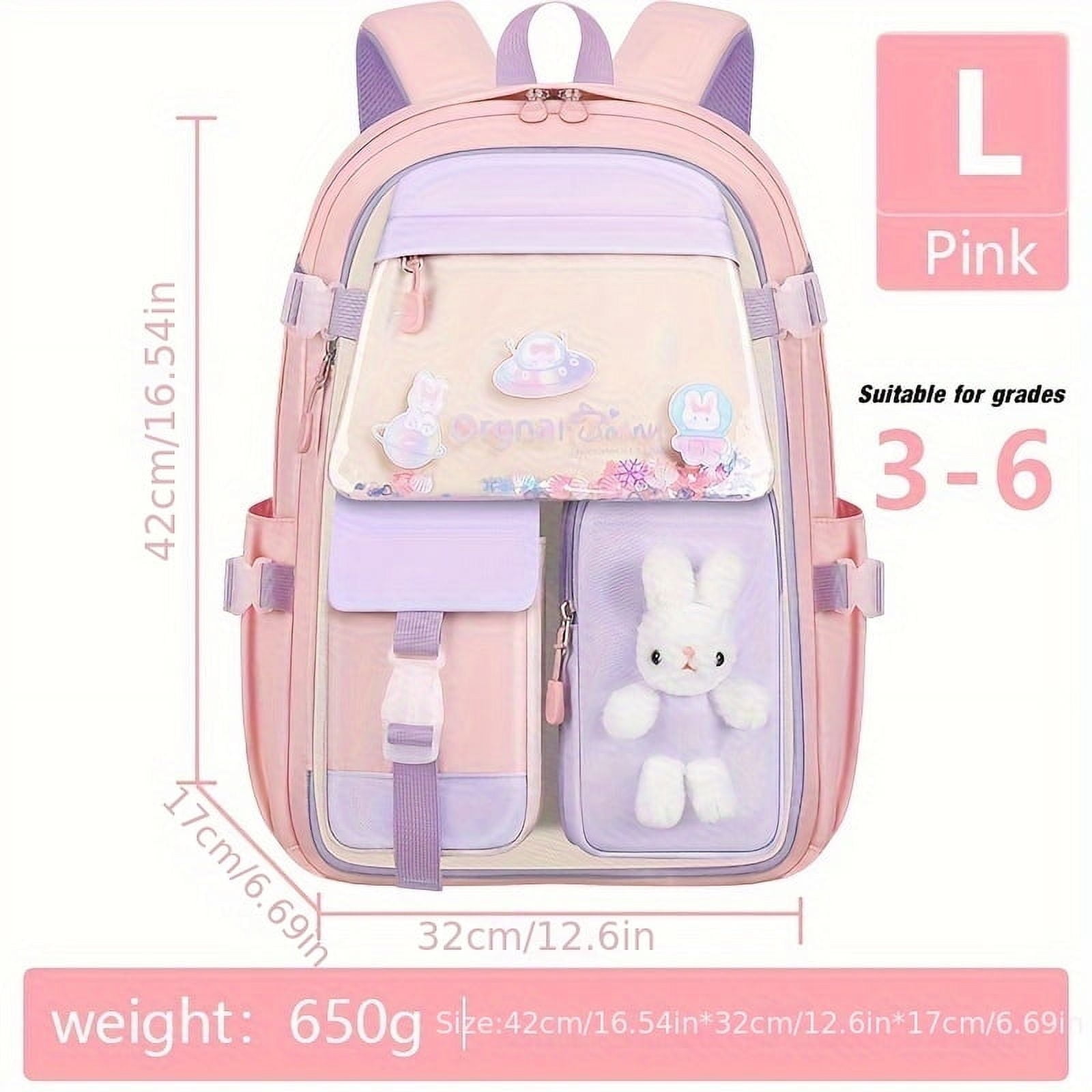 MICHROE Cute Princess Preppy Backpack With Safe Zip Closure Lightweight ...
