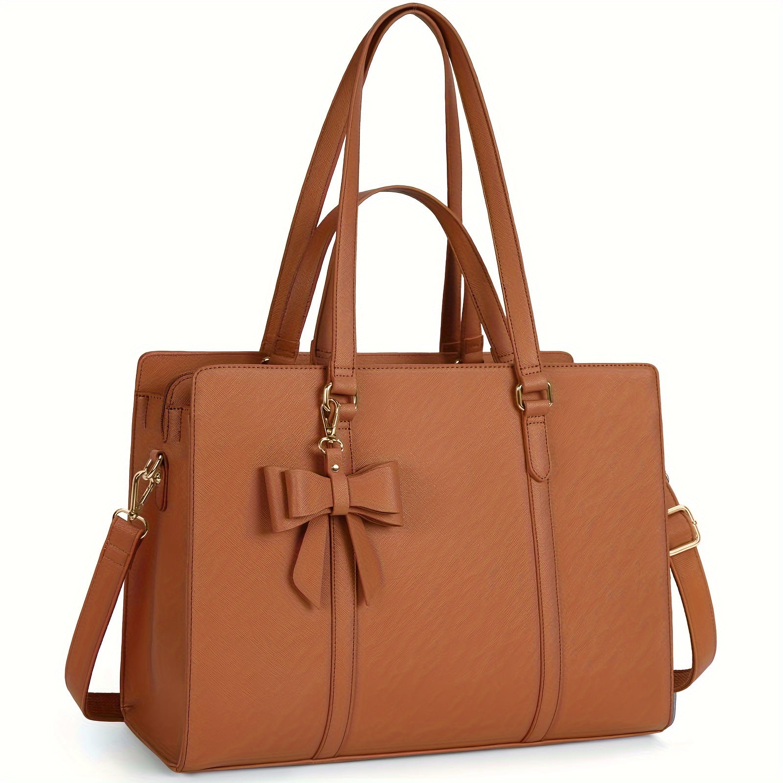 MICHROE Inch Laptop Tote Bag PU Leather Computer Bag Large Lightweight ...