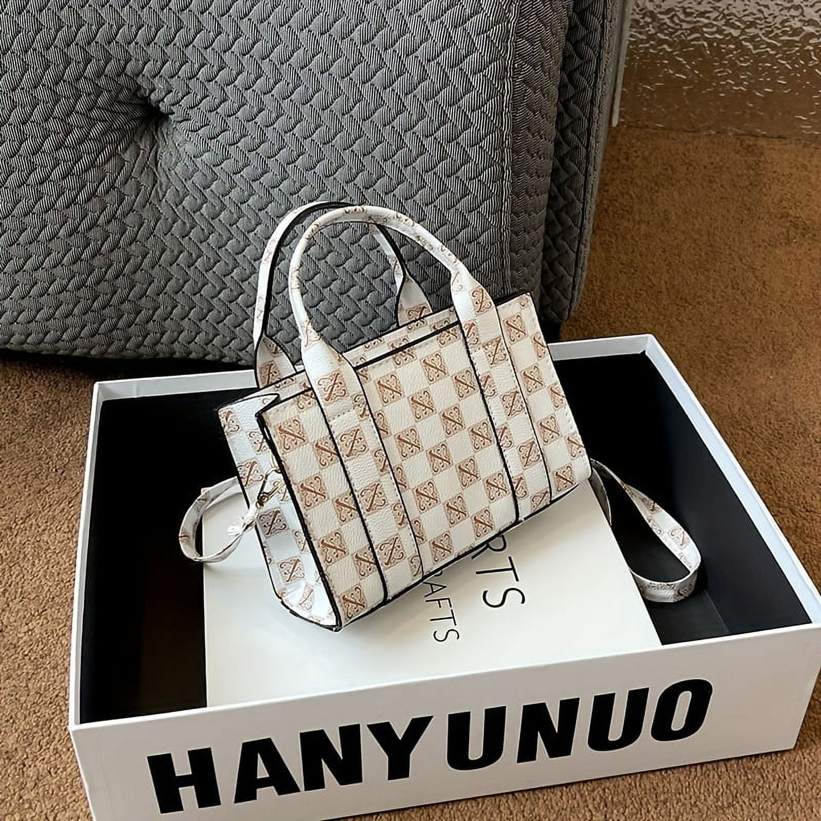 MICHROE Inspired Checkered Handbag Women‘s Mini Tote Bag Commuter ...