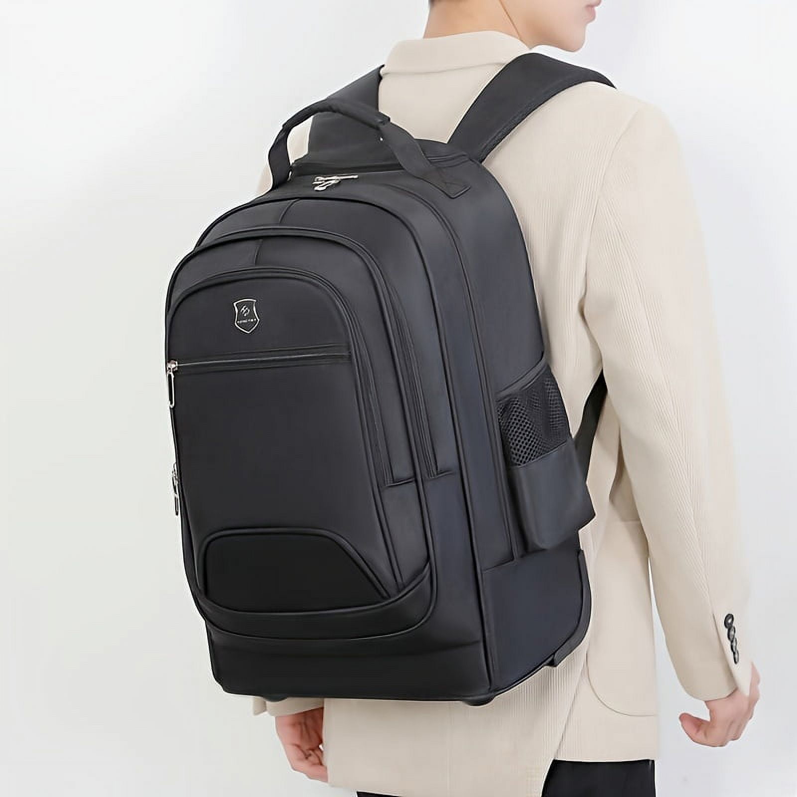 MICHROE Large Capacity Travel Backpack With Detachable Wheeled Trolley ...