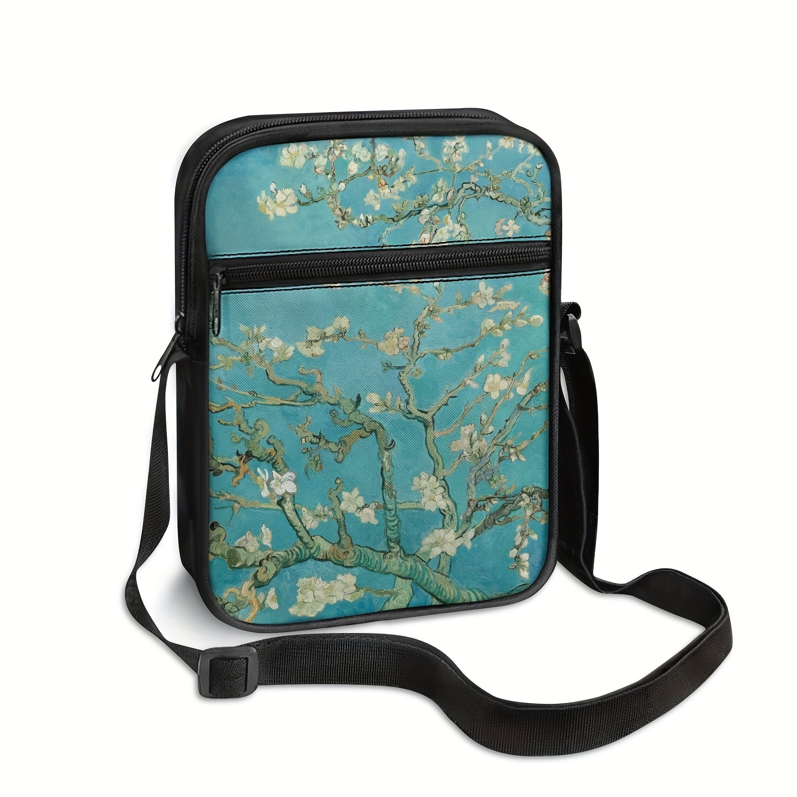 MICHROE Print Double Layer Messenger Bag Crossbody Bag With Adjustable ...