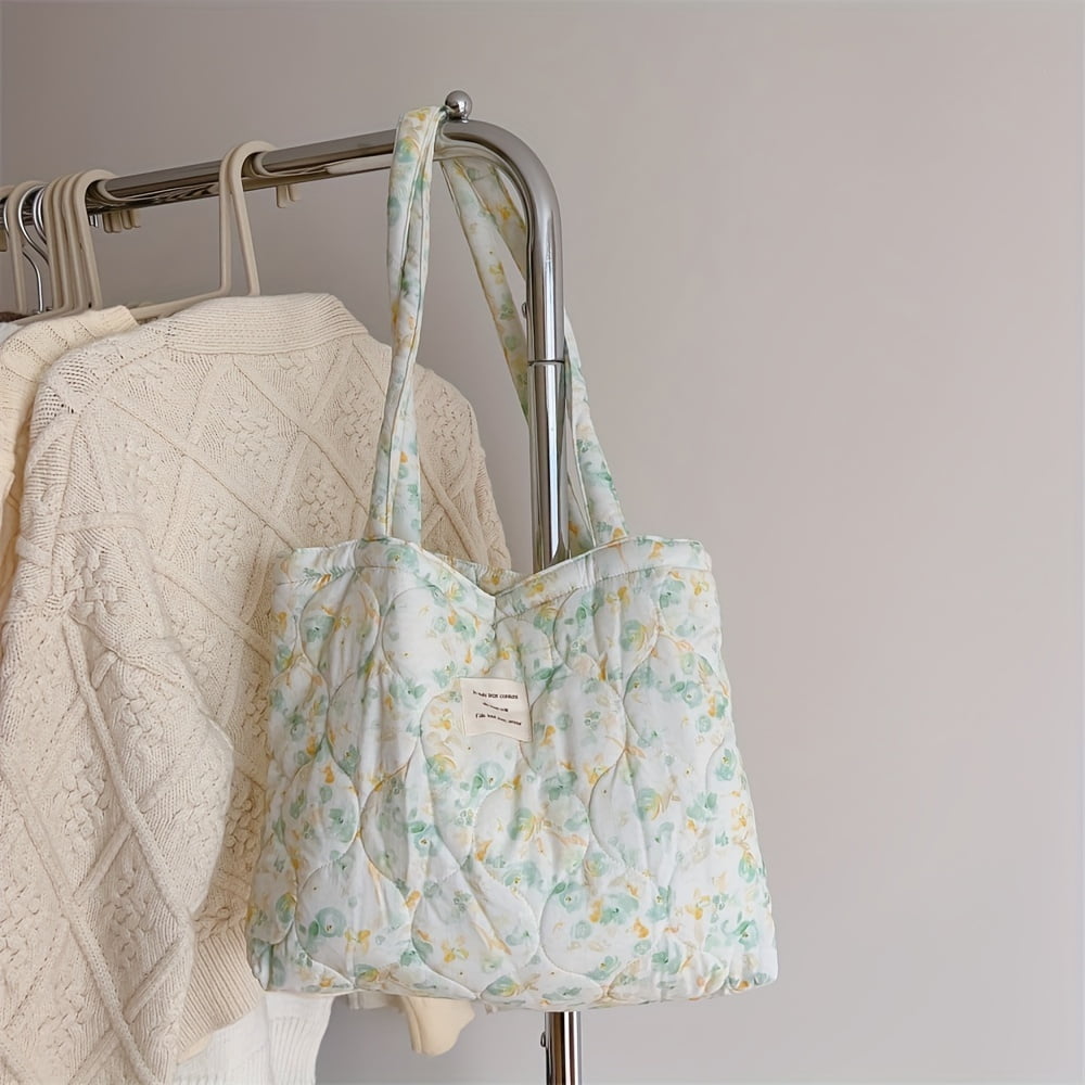 MICHROE Puffer Quilted Tote Bag Aesthetic Shoulder Bag Sweet Cute ...