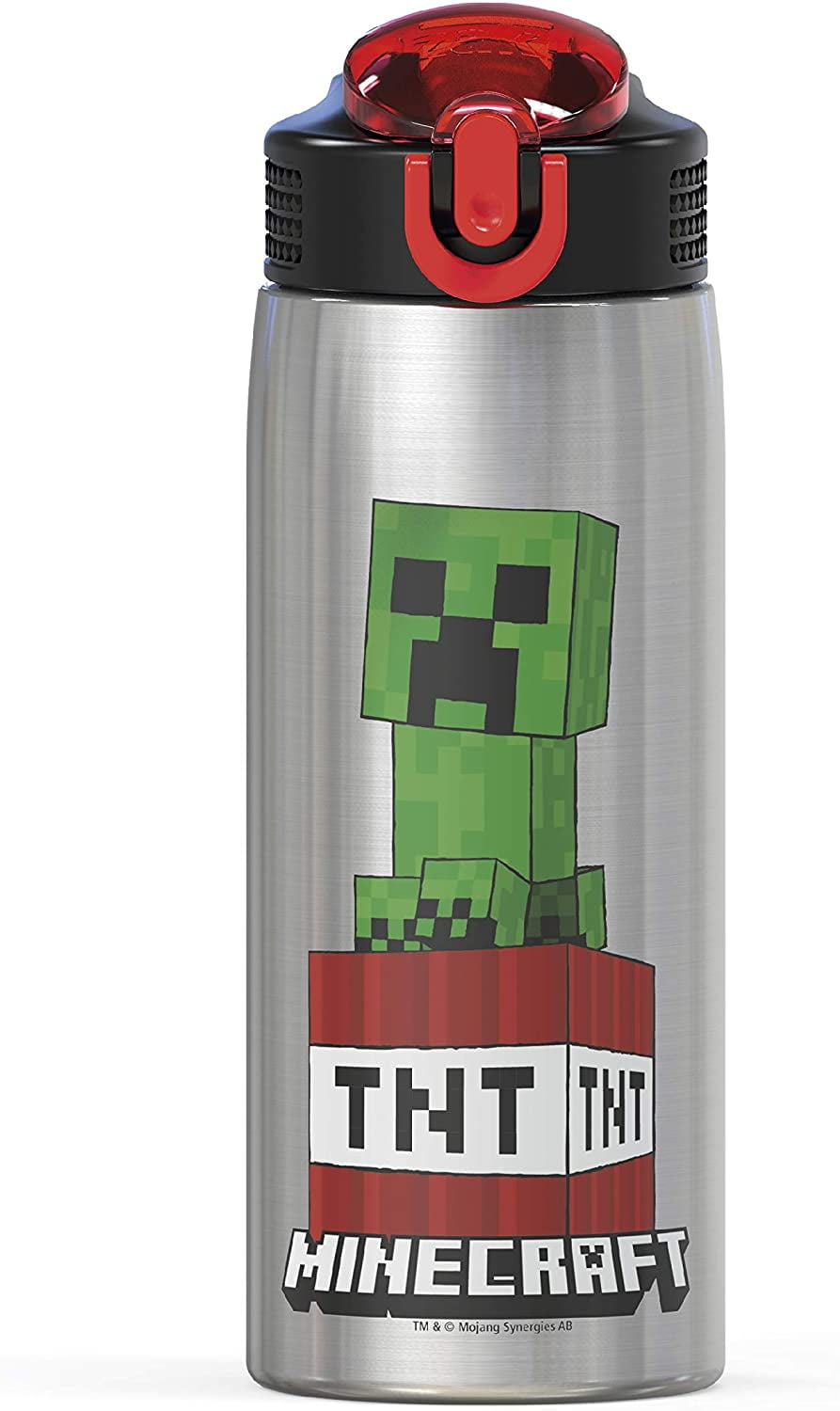 MICI-V151 27oz Minecraft 18/8 Stainless Steel Water Bottle with Flip-up ...