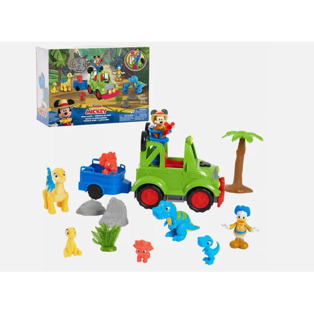 MICKEY Disney Junior Mouse Funhouse Dino Safari Rover 16-Piece Play ...