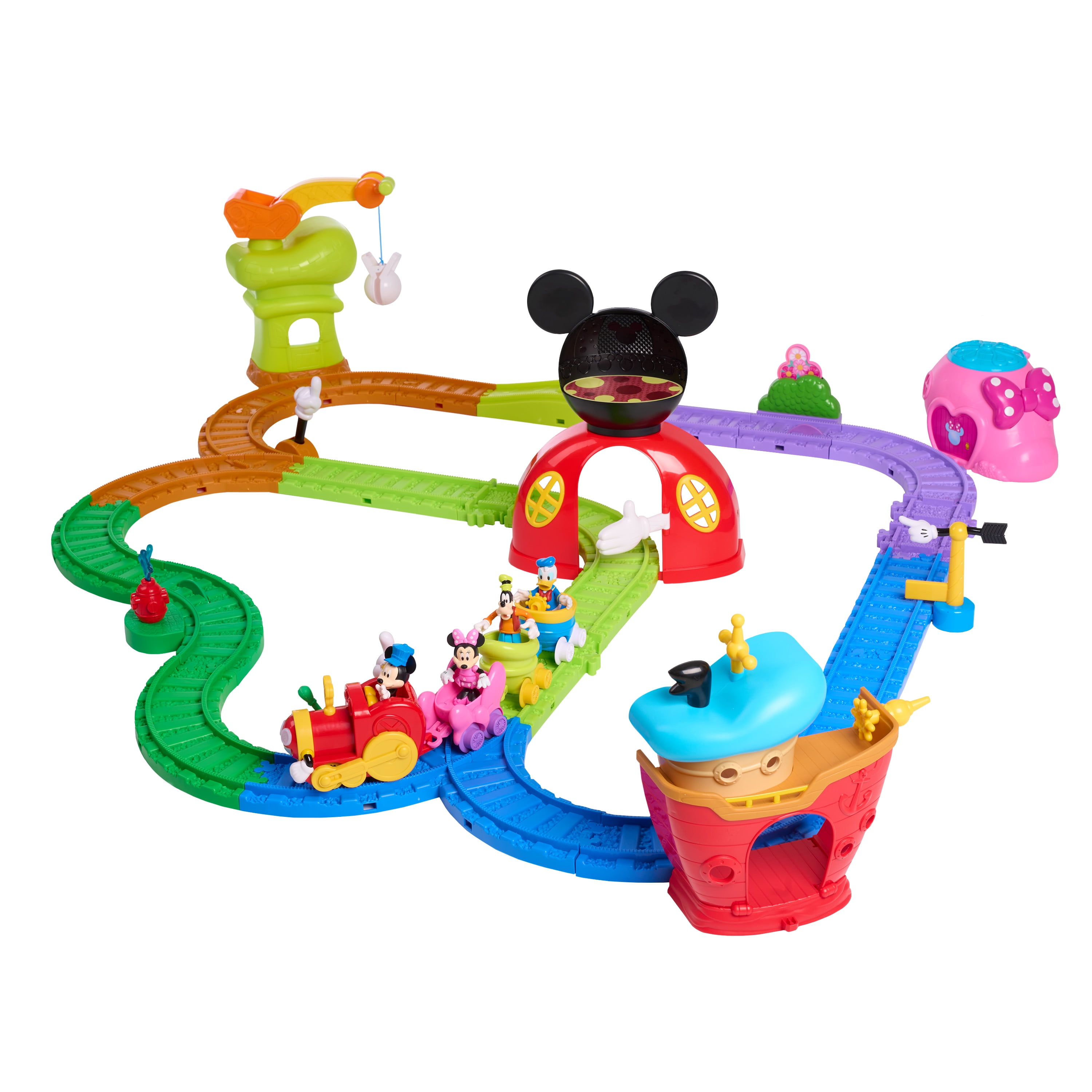 Disney Jr. Mickey Mouse Clubhouse Fun Track Set, 43 pieces, Kids Toys ...