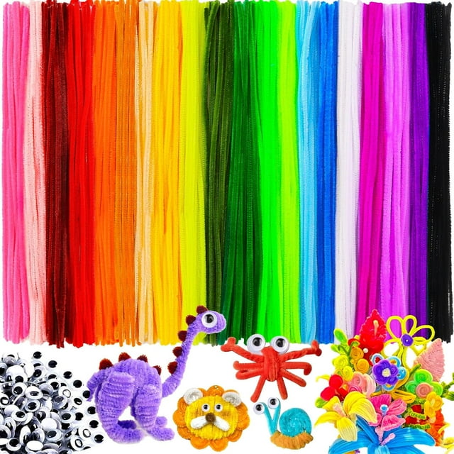 MICLOZYT 100pcs Pipe Cleaners Glitter Clearance,Pipe Cleaners Craft ...