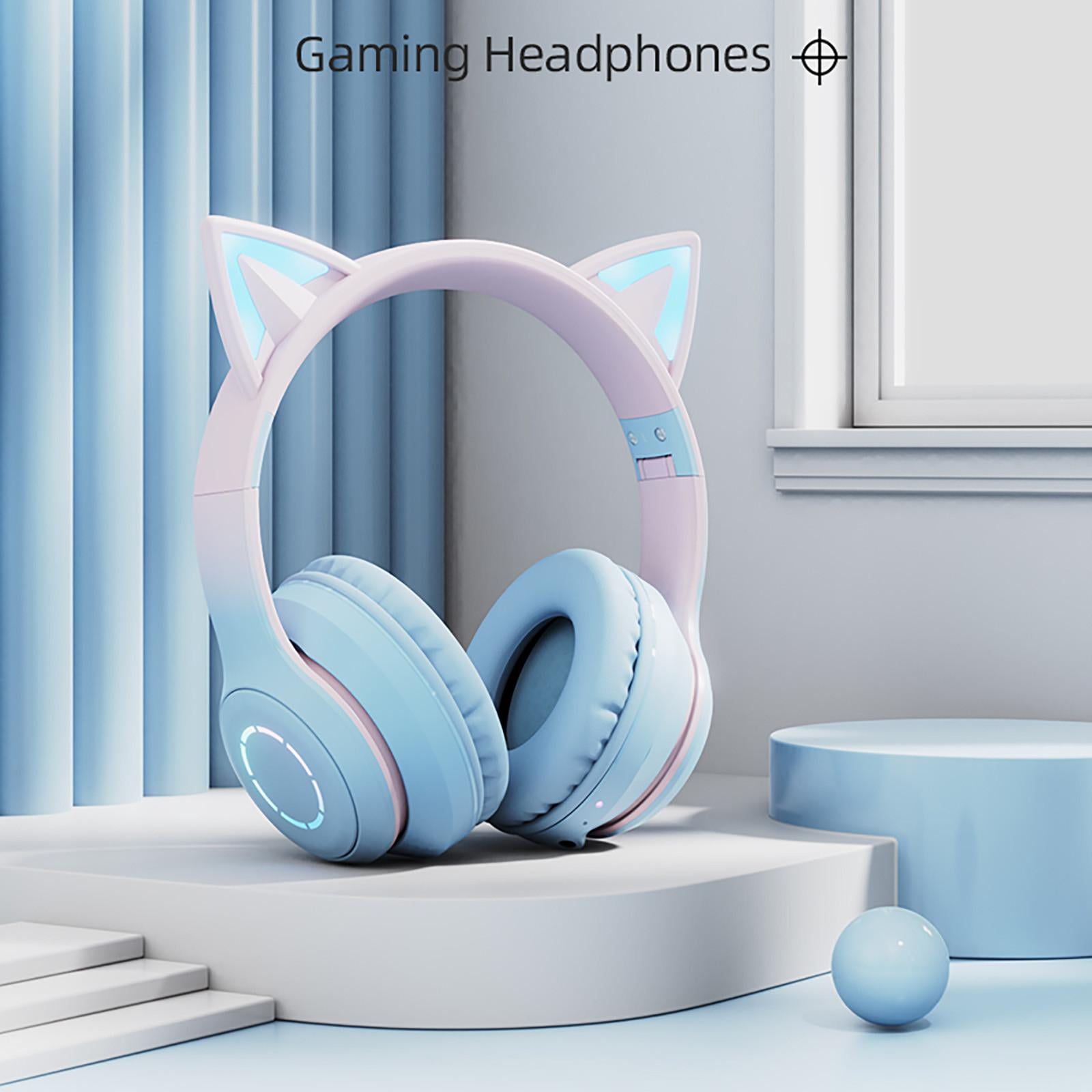 MICLOZYT Comfort Kids Headphones for School,Cat Ear Shaped Portable ...