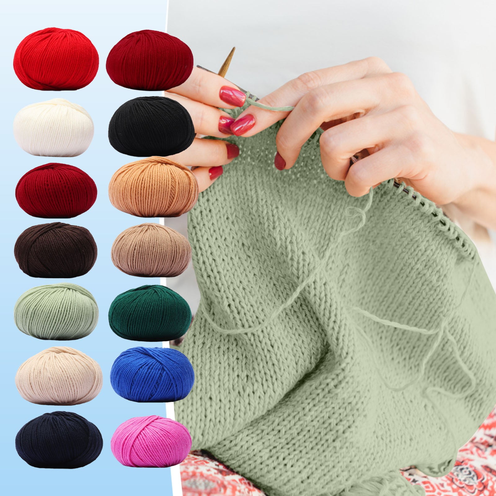 MICLOZYT Crochet Kit for Beginners,Wool Yarn for Crochet, Yarn for ...