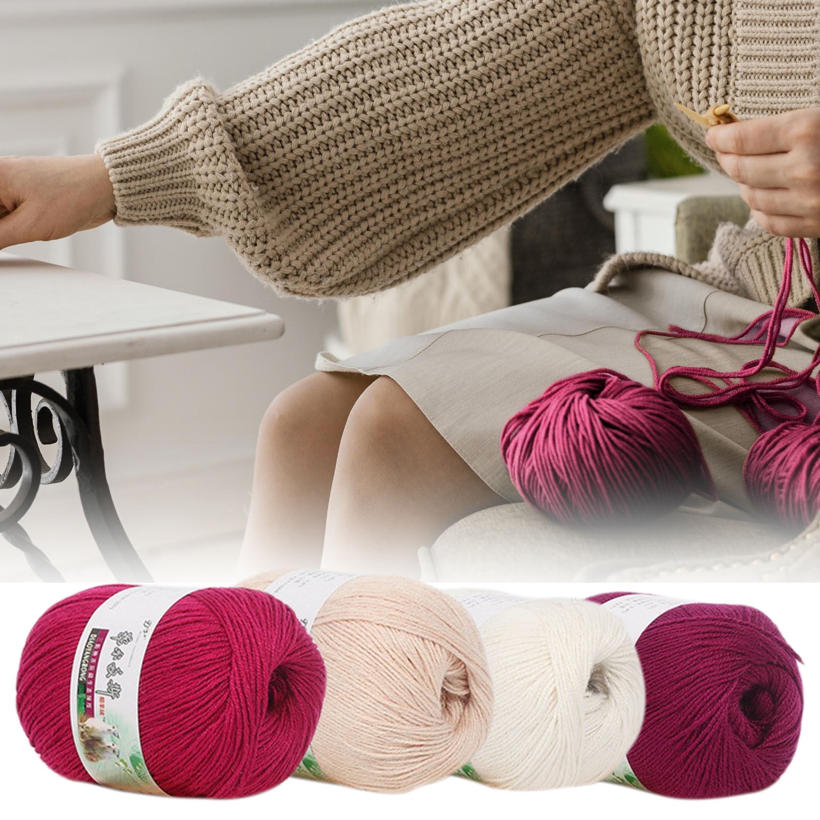 MICLOZYT Crochet Thread Clearance,Yarn for Crochet,Hand-woven Medium ...