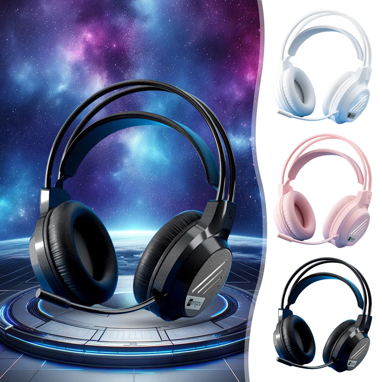 MICLOZYT Gaming Headset Bass Surround Sound Wired Headset,Noise ...