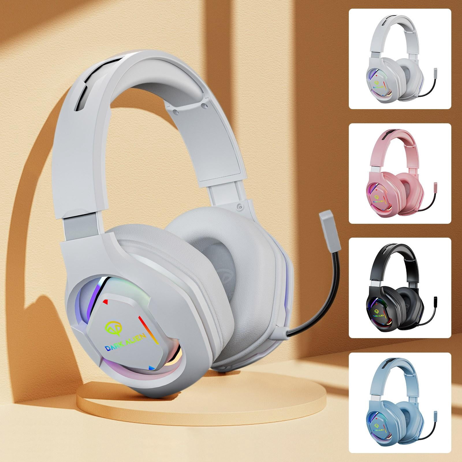 MICLOZYT On-Ear Headphones with Microphone,Gaming Headset Gaming ...