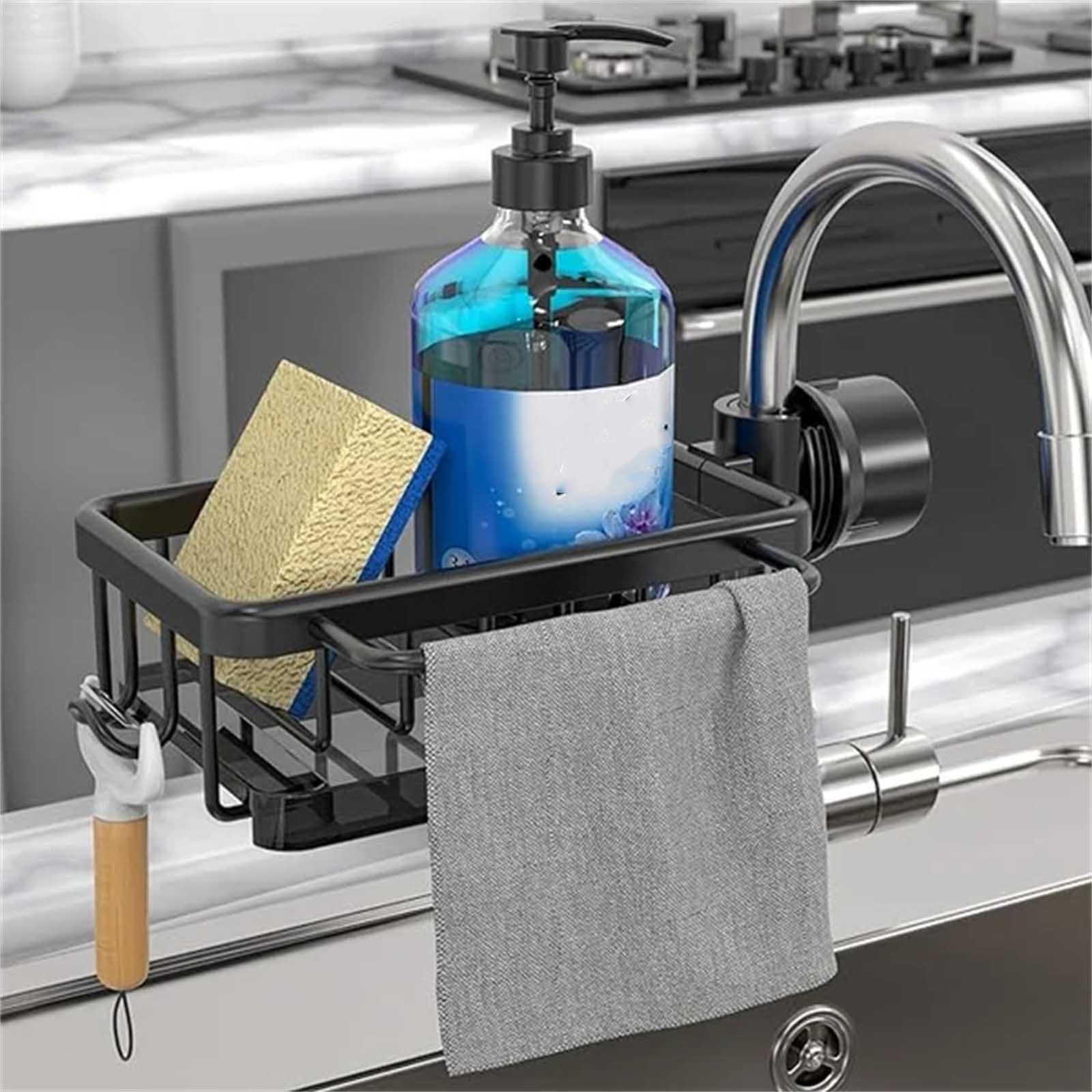 MICLOZYT Sink Caddy Sponge Holder No Punching Hollowed Out ,Kitchen ...