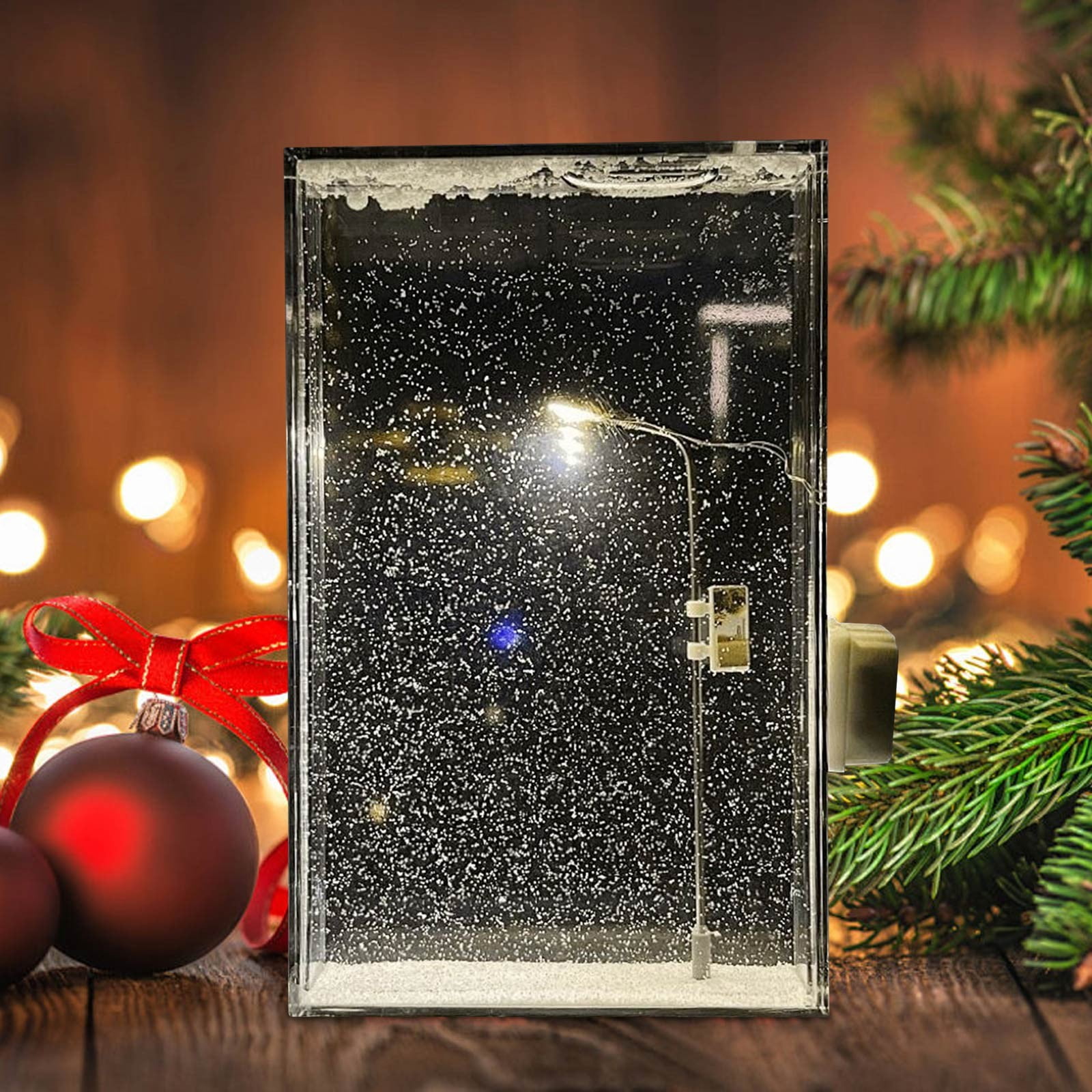 MICLOZYT Snowy Night Lamp Flowing Lamp Christmas Lights Christmas ...