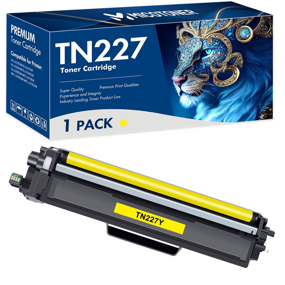MICOTONER 1-Pack Compatible Toner Cartridge for Brother TN 227 TN-227Y TN-227 Work with HL ...