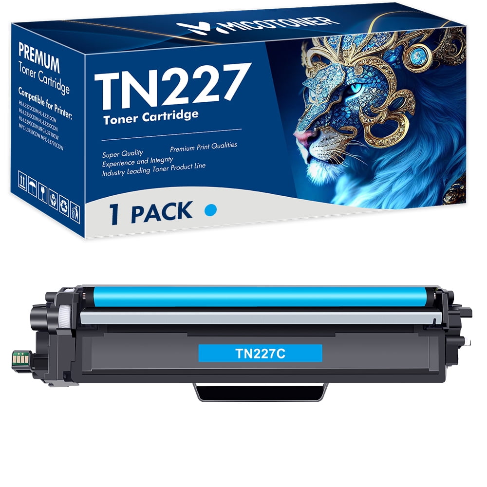 MICOTONER 1-Pack Compatible Toner Cartridge for Brother TN-227C TN-227 ...