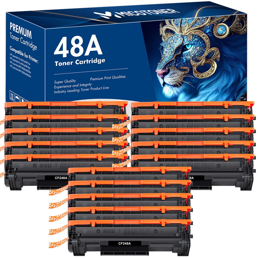 MICOTONER 15-Pack Compatible Toner Cartridge for HP 48A CF248A LaserJet ...