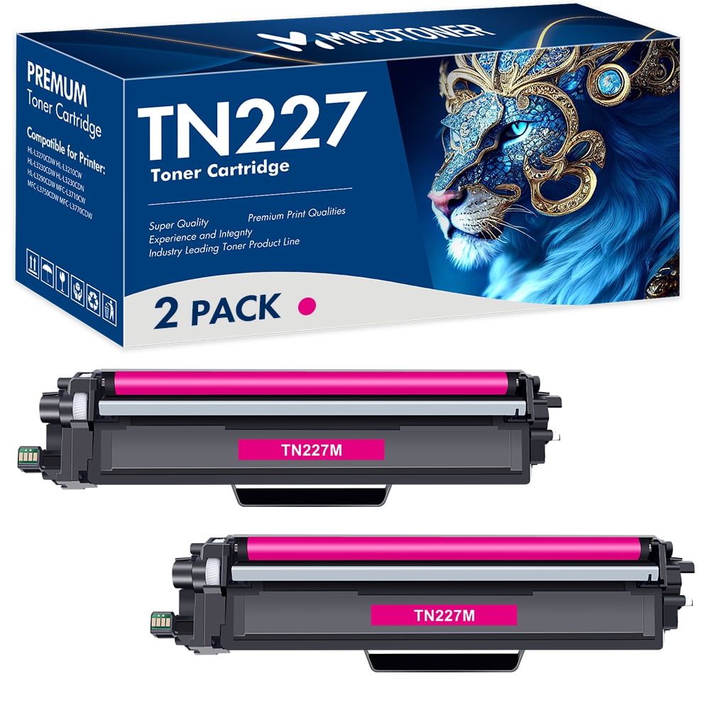 MICOTONER 2-Pack Compatible Toner Cartridge for Brother TN-227M TN-227 ...
