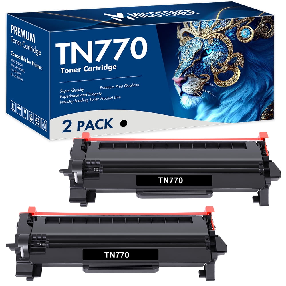 MICOTONER 2-Pack Compatible Toner Cartridge for Brother TN-770 TN770 ...