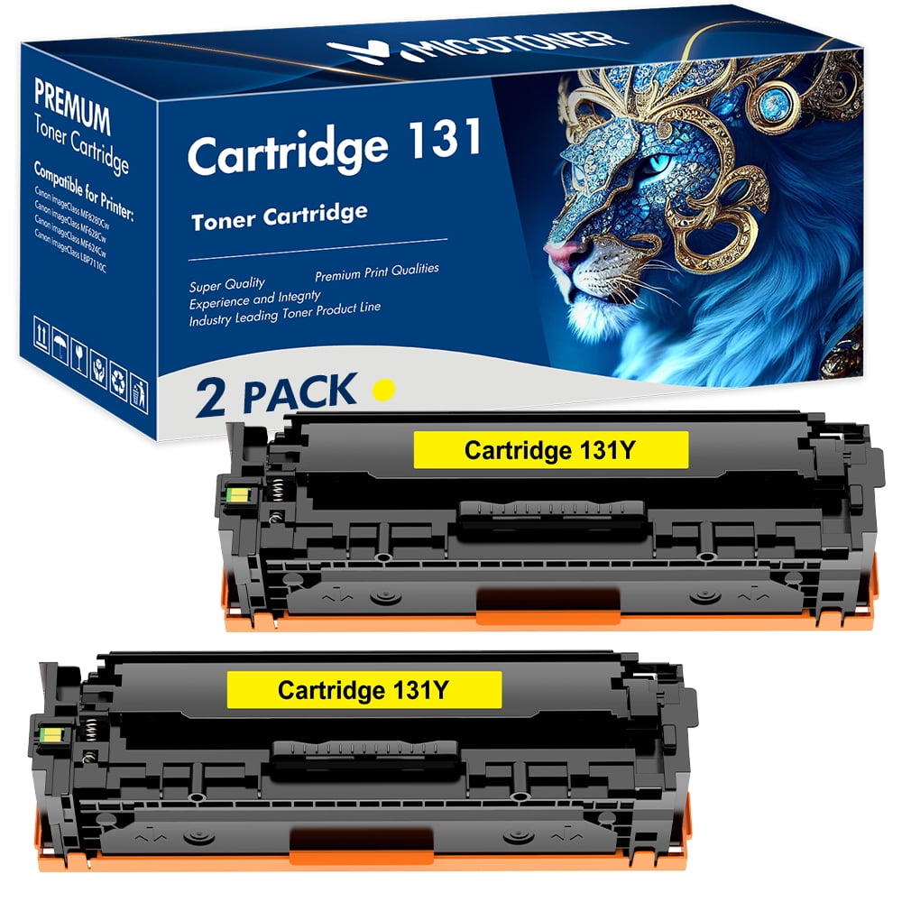 MICOTONER 2-Pack Compatible Toner Cartridge for Canon 131 131Y Work ...