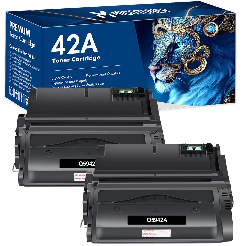 MICOTONER 2-Pack Compatible Toner Cartridge for HP Q5942A 42A Work with ...