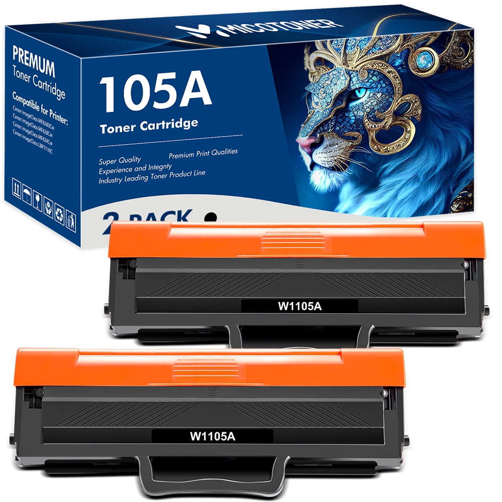 MICOTONER 2-Pack Compatible Toner Cartridge for HP W1105A 105A Work ...