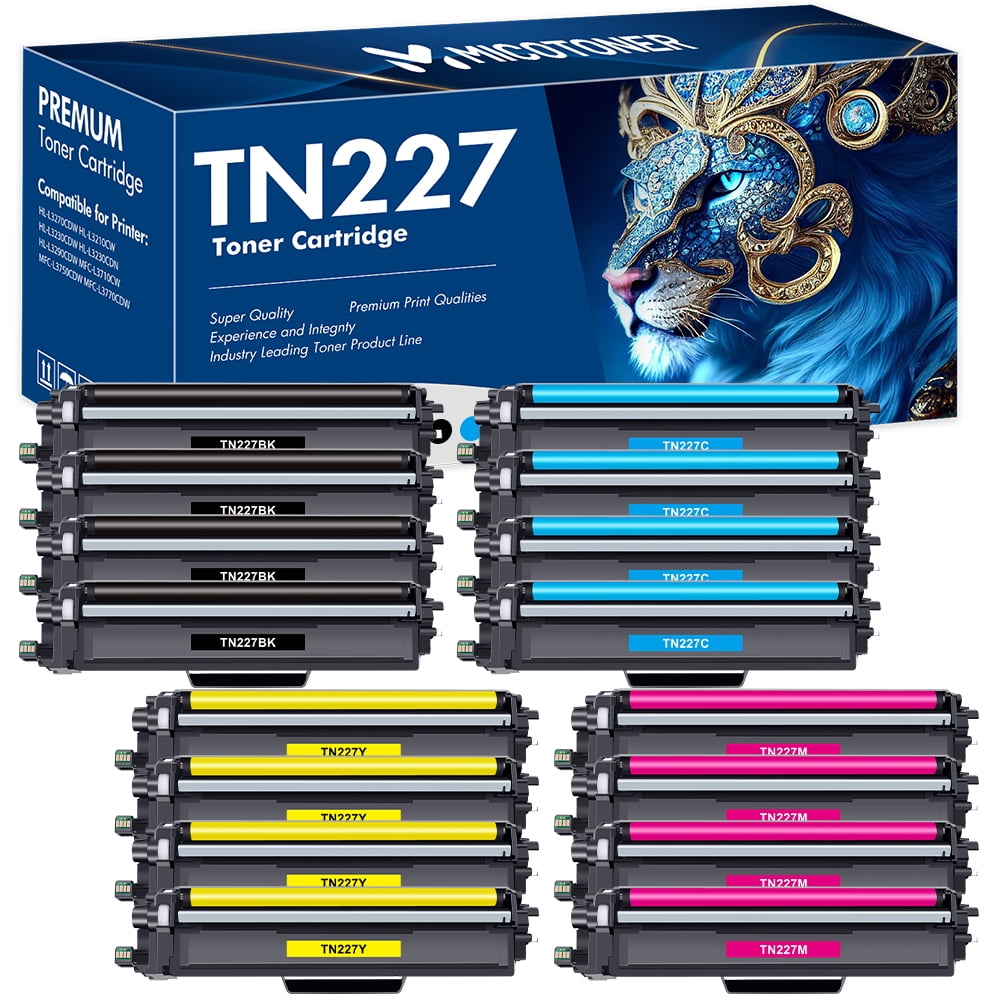 MICOTONER 20-Pack Compatible Toner Cartridge for Brother TN-227BK TN ...