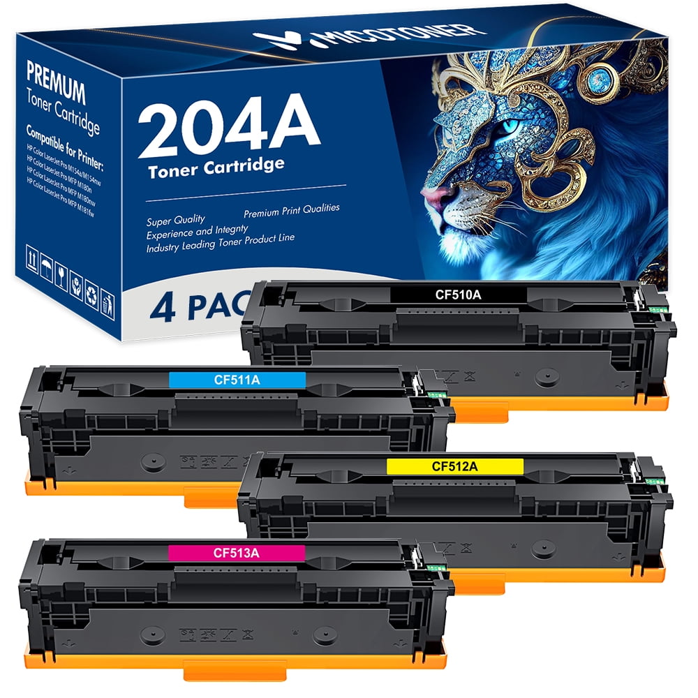 MICOTONER 4-Pack Compatible Toner Cartridge for HP CF510A 204A Work ...